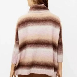 LOFT | Sweaters | Nwt Loft Ombre Turtleneck Ponchoslouchy Sweater ...